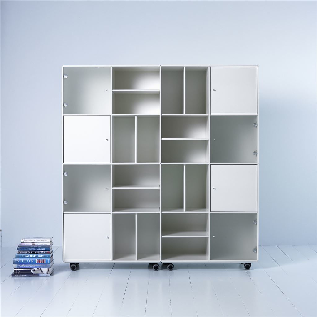 ABC Quadrant Reol m. Hjul 154,8 x 166,8 cm - Ren Hvid