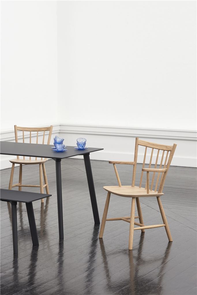 HAY Børge Mogensen J42 Arm Chair - White Lacquered Birch