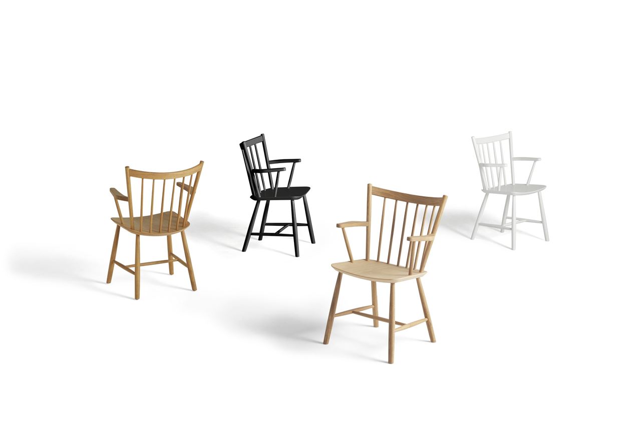 HAY Børge Mogensen J42 Arm Chair - White Lacquered Birch