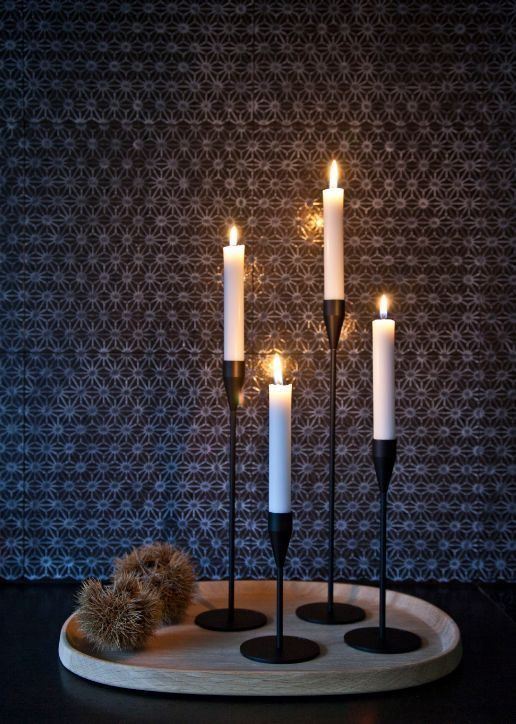 Piet Hein Venus Lysestage H: 21 cm - Sort