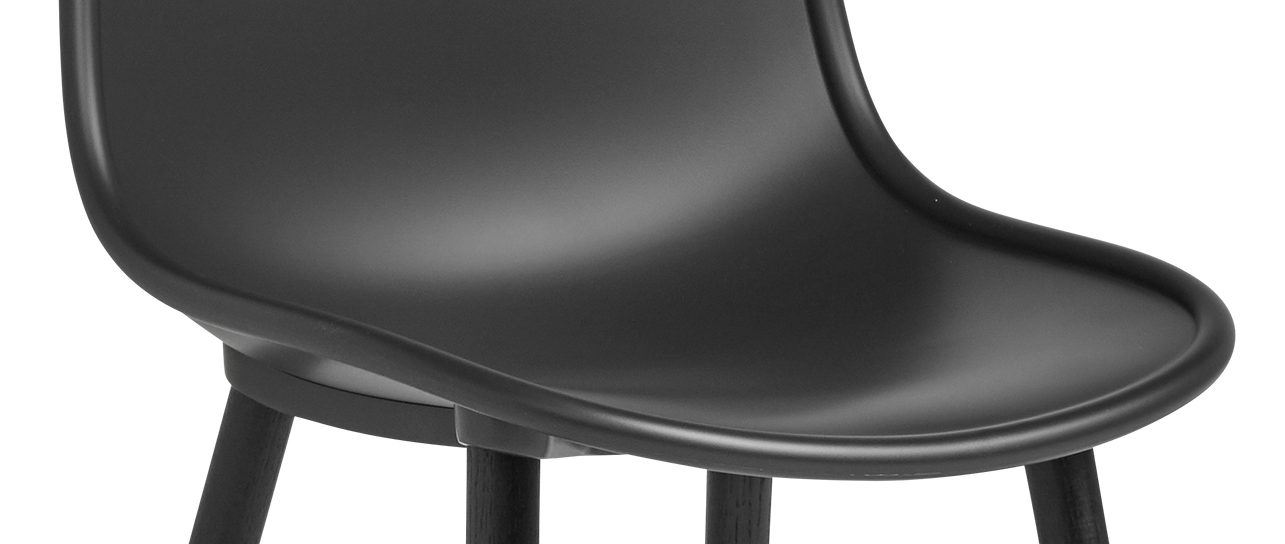 HAY Neu 12 Spisebordsstol - Soft Black Lacquered Oak/Soft Black - Super ...