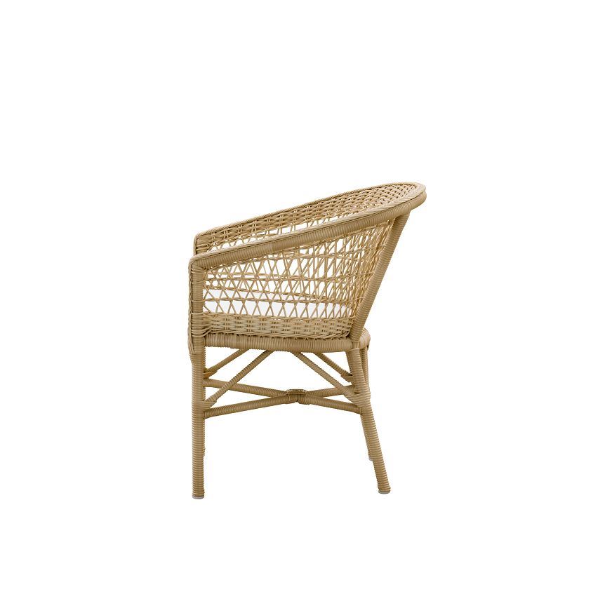Sika-Design Georgia Garden Emma Chair - ALU Natur/CY101 White