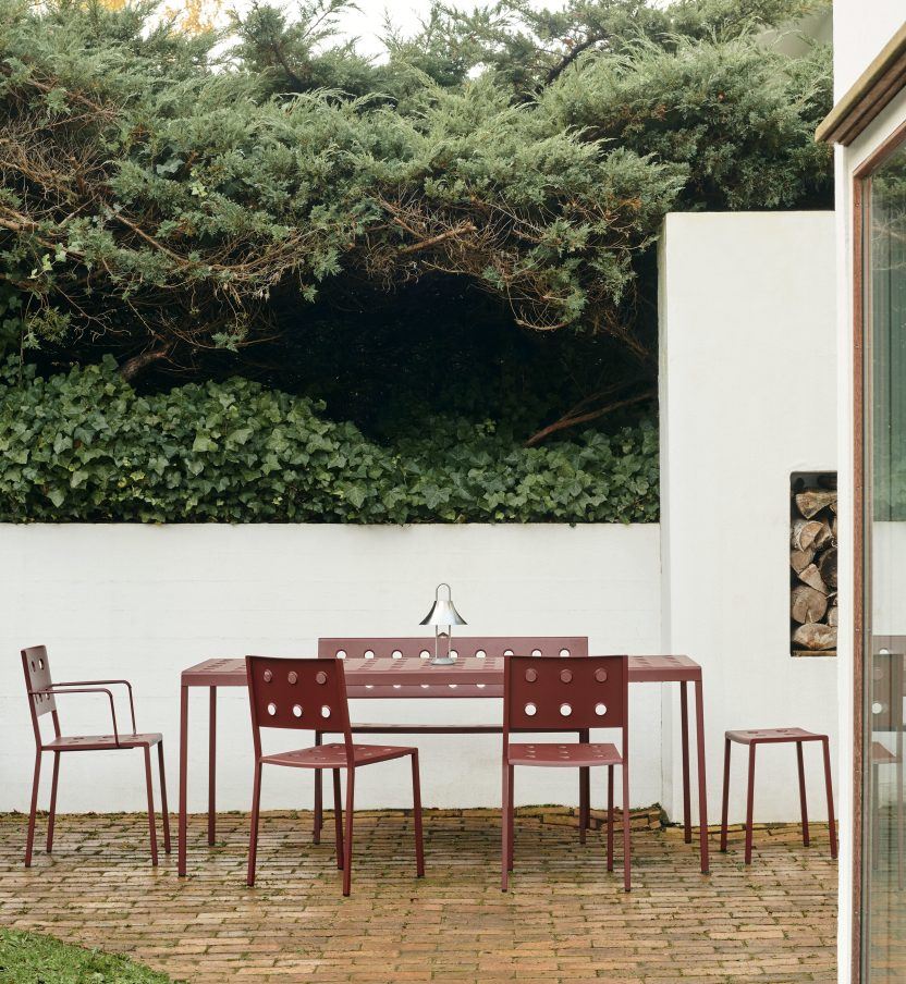 HAY Balcony Stool H: 46 cm - Iron Red