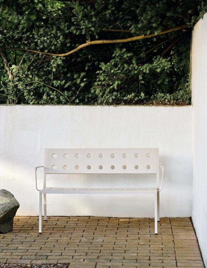 HAY Balcony Dining Bench L: 114 cm - Chalk Beige