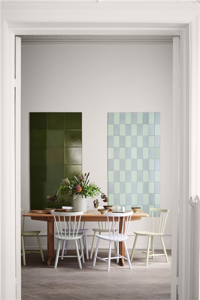 FDB Møbler J46 Poul M. Volther Stol - Lysegrå/Dust & Bones/Malet Bøg