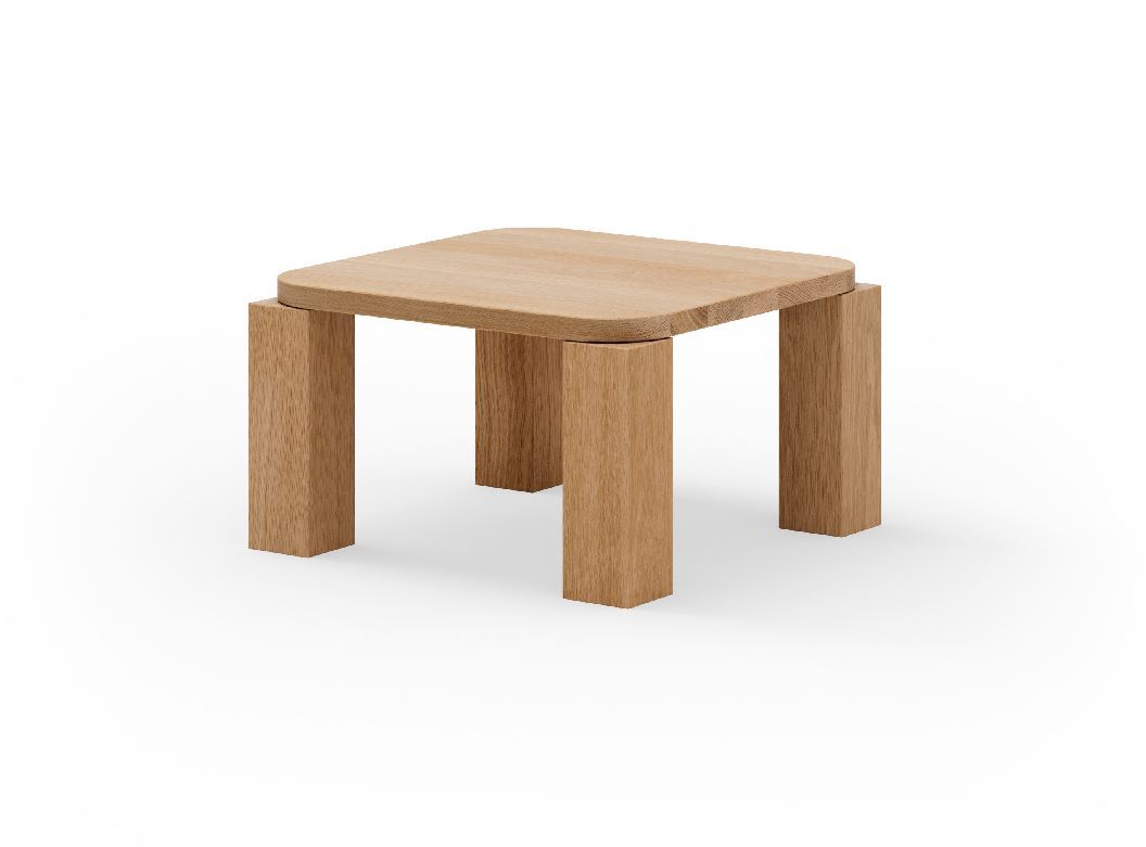 New Works Atlas Coffee Table 60 x 60 cm - Fumed Oak