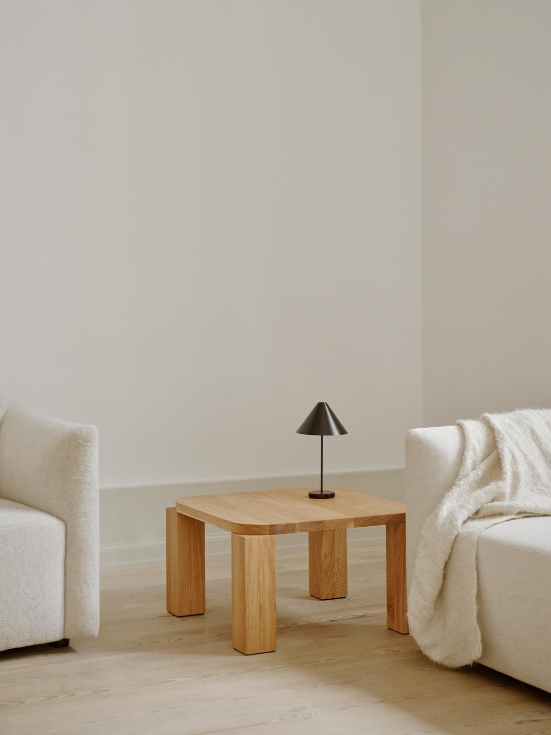 New Works Atlas Coffee Table 60 x 60 cm - Fumed Oak