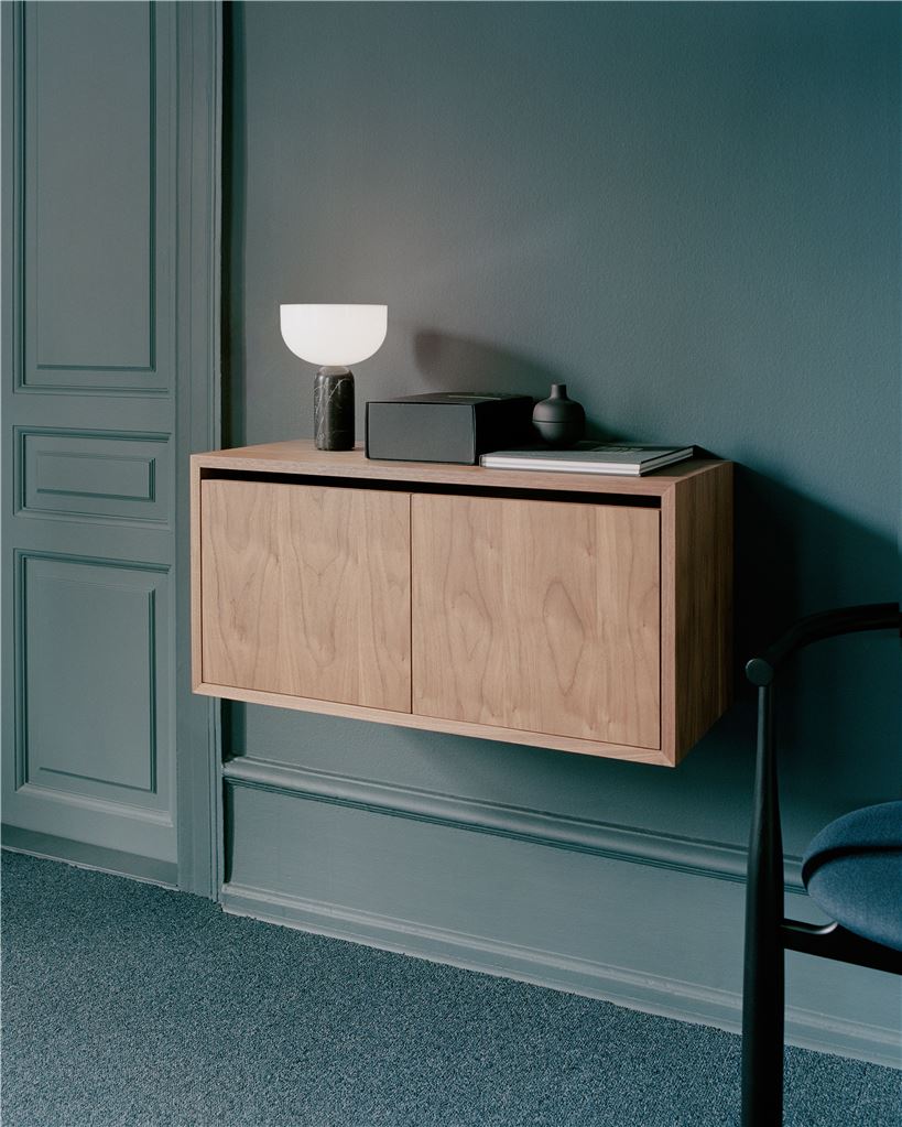 New Works Cabinet Low w. Doors 38,4x79 cm - Walnut