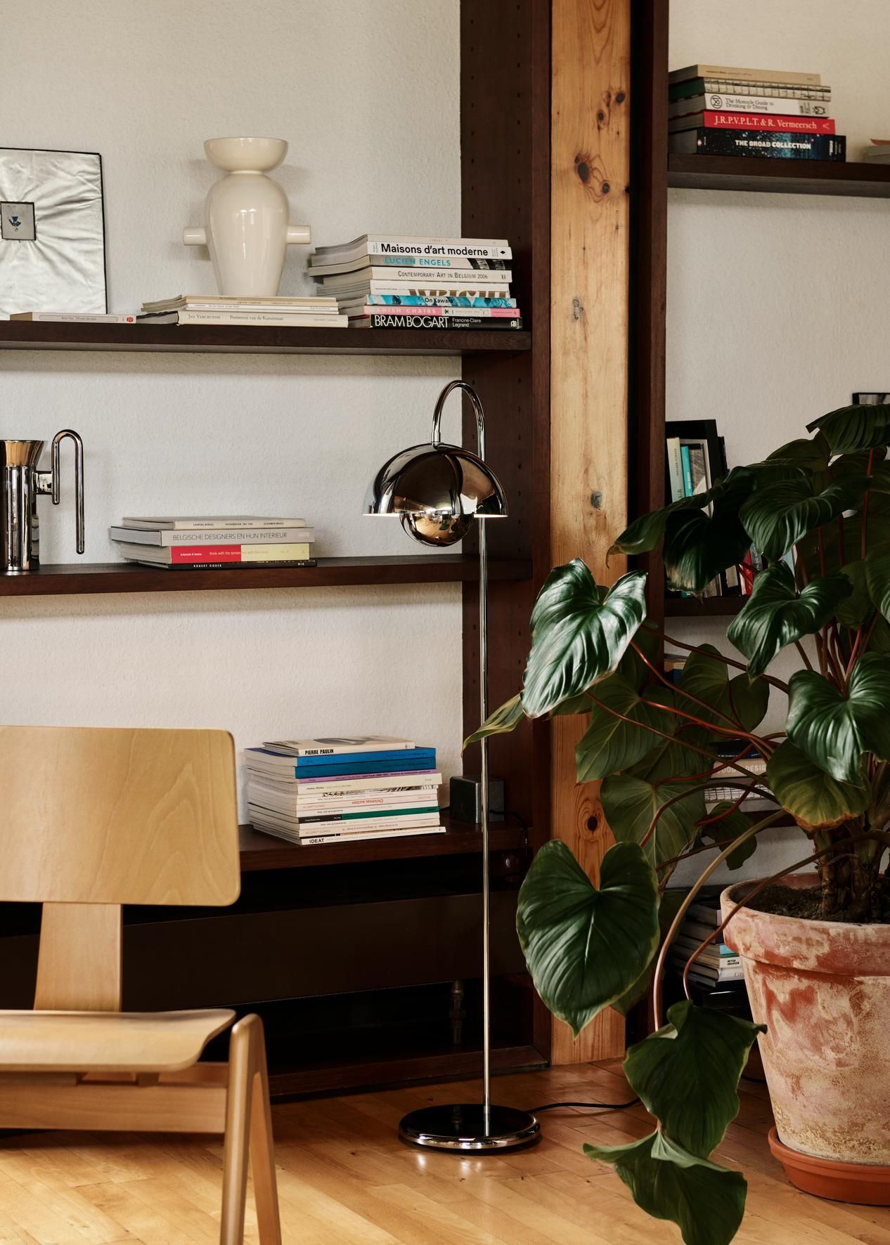 &Tradition Flowerpot VP12 Gulvlampe H: 122 cm - Chrome-Plated