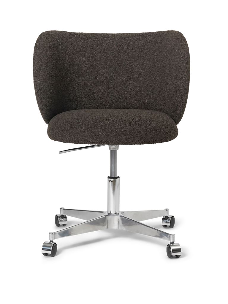 Ferm Living Rico Dining Chair H: 80 cm - Bouclé/Dark Brown