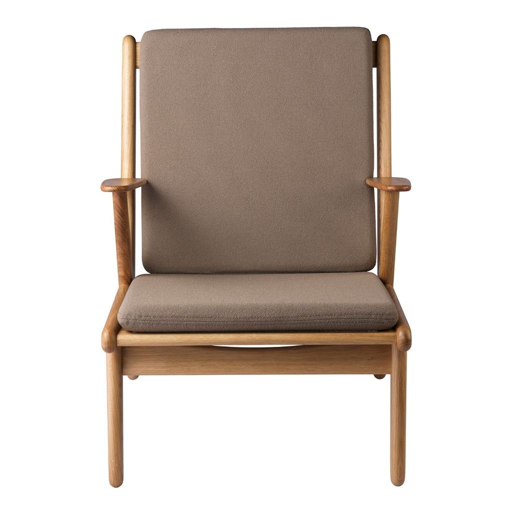 FDB Møbler J53 Lænestol H:77,6 cm - Olieret Eg/30 Light Grey