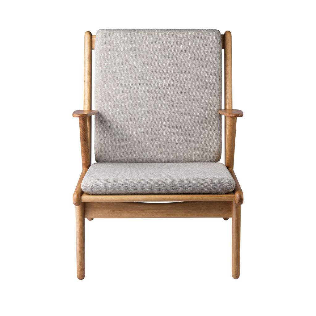 FDB Møbler J53 Lænestol H:77,6 cm - Olieret Eg/32 MLF Green