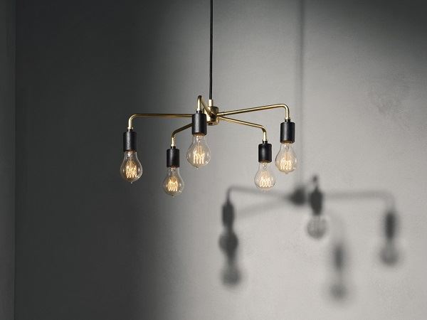 Audo Copenhagen Leonard Chandelier Ø: 46 cm - Brass